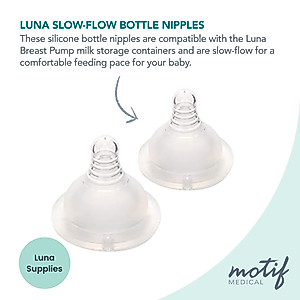 Motif Medical Slow-Flow Baby Bottle Nipples for Luna