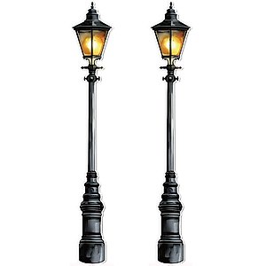 Honoson 2 Pcs 6' Tall Christmas Lamp Post Cardboard Cutouts Large Lamppost Photo Props Street Light Wall Decorations for Christmas Village Fairy Garden Dollhouse Wall Backdrop Indoor Party Supplies