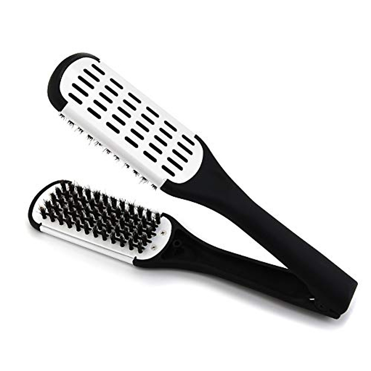 Aethland Double-Sided Boar Bristle Brush and Hair Straightening Comb for Smoothing and Styling