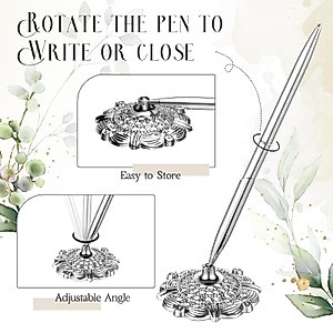 Affrolling Wedding Guest Book Set Wedding Memory Book with Pen Acrylic Wedding Table Sign Photo Corners Stickers Photo Guest Book for Wedding Reception Bridal Shower Baby Shower Graduation Funeral