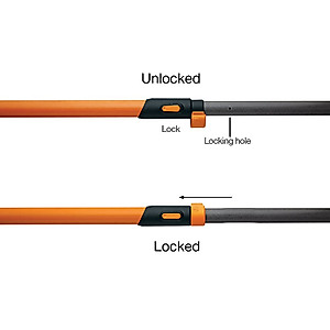 Fiskars 7.9ft-12ft Power-Lever Extendable Pole Saw and Tree Pruner - Lawn and Garden Tools - Black/Orange