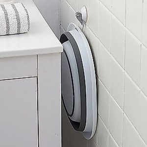 TAMUNI Folding Basin， Folding Wash Basin Portable Laundry Tub Hanging Bathroom Sink Travel Hiking Picnic Cleaning Tool Bathroom Products