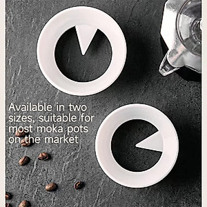 SHANGFEI Dosing ring for moka pot,Coffee powder filler funnel,Anti-flying powder,Moka pot accessories (55mm for 1-3cup moka pot)