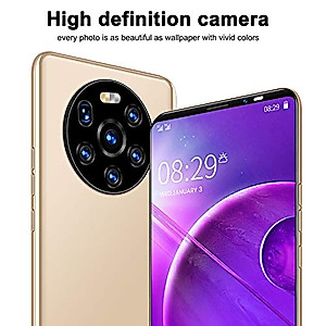 Diydeg 5.45in HD Screen Phone, LANDVO Mate40 Pro 3G 1GB+8GB 500W+200W Pixels Camera Dual Card Dual Standby Phone, for Gift Man(Golden)