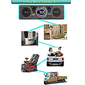 PolarLander Universal 1 Din 12V in-Dash Car Radio Audio Player Built-in 2 Speaker Stereo FM Support Bluetooth with USB/TF Card Port