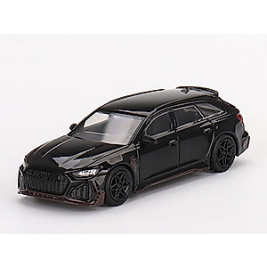 RS6 ABT Black Johann ABT Signature Edition Limited Edition to 2400 Pieces Worldwide 1/64 Diecast Model Car by True Scale Miniatures MGT00514
