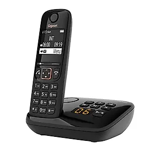 Gigaset A694A Expandable Cordless Phone - answering Machine - Caller ID - high Contrast Display - Brilliant Voice Quality HSP - Long Standby time 180 Hours - Made in Germany, Black
