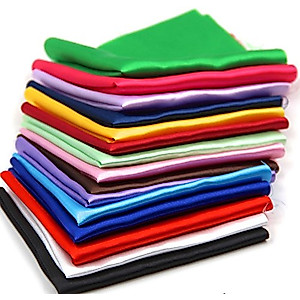 longshine-us 25pcs 12 x 12 Inch Premium Solids Pack Precut Solids Silk Fabric Squares Fabric Bundles for Sewing Quilt DIY Quilting Beginners