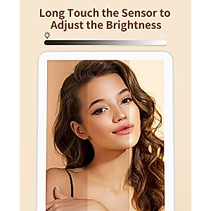 Jack & Rose Travel Makeup Mirror with Magnification, Travel Mirror with Light, Adjustable Height and Angle, Portable Folding Mirror