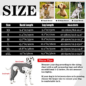 Yoolhamy Dog Surgery Recovery Suit, Dog Leg Wound Protector Brace, Comfortable Dog Elbow Protector Cone Alternative Prevent Licking Bite Long Sleeve Suits Leg Brace Support (Grey, S)