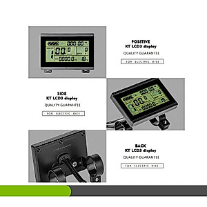 Bike Controller with Display, 30A Controller with LCD3 Display Electric Controller Kit for Electric 36V 48V 1000W DC Motor