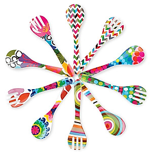 French Bull Salad Server 2 Piece Set - Melamine Dinnerware - 13" - Outdoor, Party, Utensils - Oasis