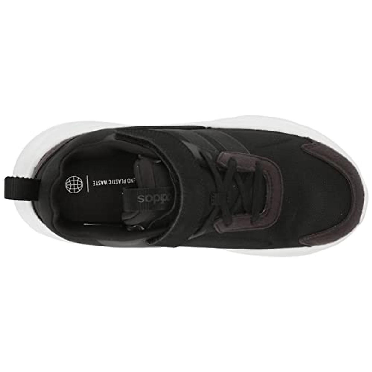 adidas OZELLE Running Shoe, Black/Black/Carbon (Elastic), 6.5 US Unisex Big Kid