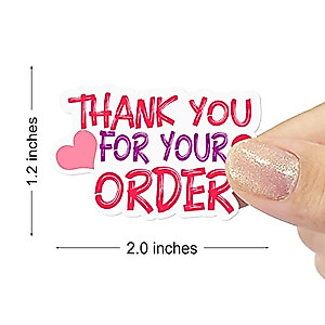 Thank You for Your Order Stickers,Thank You Stickers,Handmade Stickers,Small Shop Stickers,Envelopes Stickers for Small Business, Online Retailers,Handmade Goods,500 Labels Per Roll