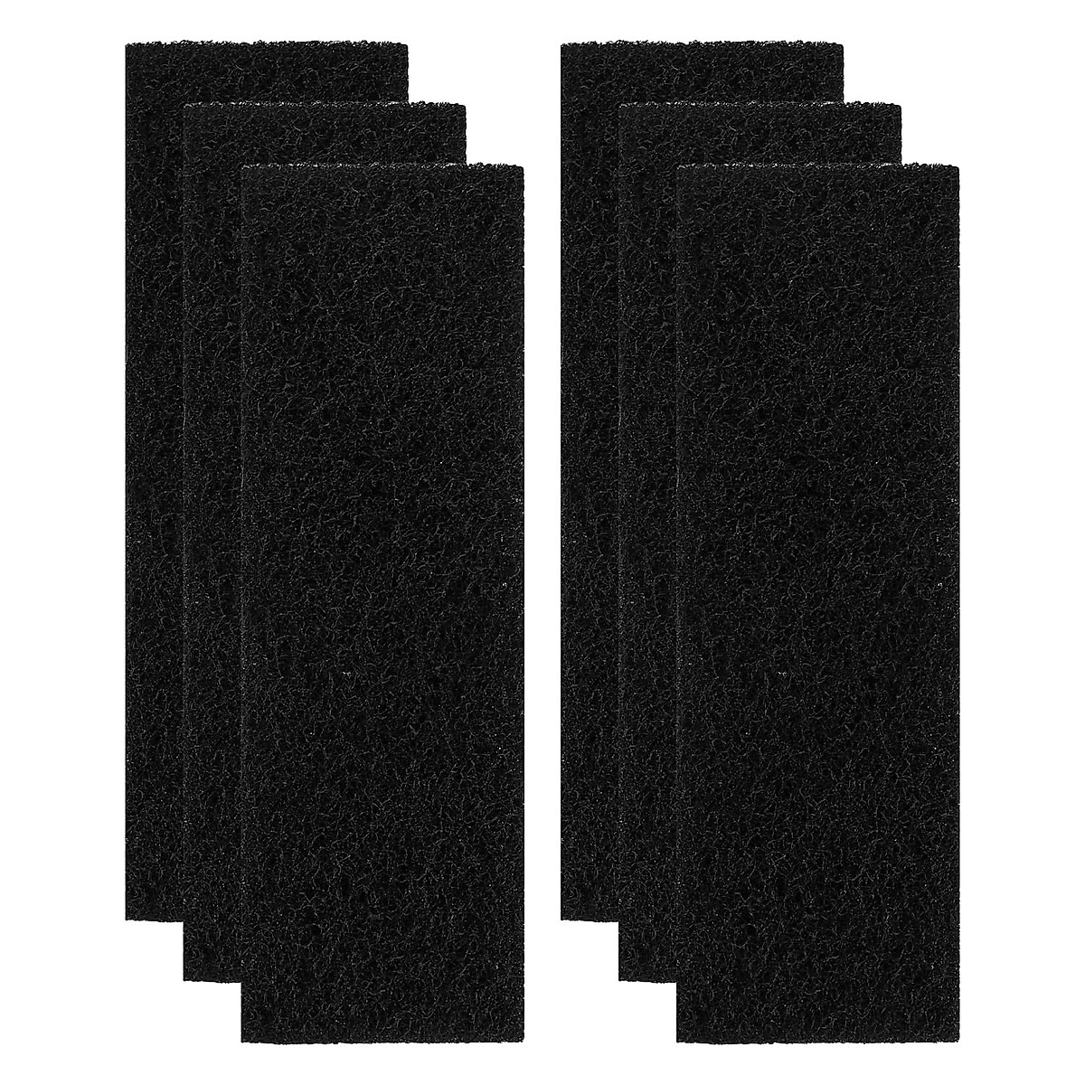 NQEUEPN 6pcs Carbon Filters, Activated Charcoal Filters Replacement Carbon Filters Cat Filters Replacement (Black)