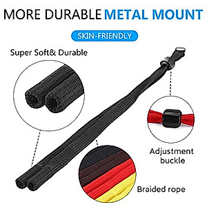 SITREMEN 4 Pcs Premium Glasses Straps, Adjustable Sports Sunglasses String Holder for Men Women Kids, Eyeglasses Holder Around Neck, Eyewear Retainer Cord Chains Lanyards