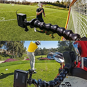 Sametop Jaws Flex Clamp Mount with Adjustable Gooseneck Compatible with GoPro Hero 11, 10, 9, 8, 7, 6, 5, 4, Session, 3+, 3, 2, 1, Max, Hero (2018), Fusion, DJI Osmo Action Cameras
