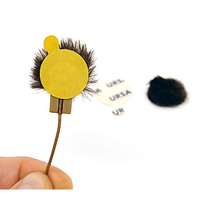 URSA Fur Circles - Mini Windshields for Lavalier/Lapel Microphones. Reduce Wind Noise & Clothing Rustle. Compatible with Sennheiser, RODE, Sanken, Tascam & More (9x Circles + 30x Stickies, MultiPack)
