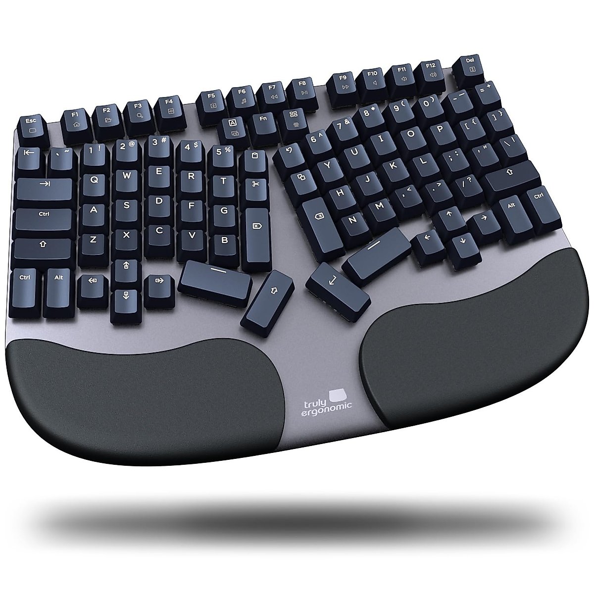 Truly Ergonomic Cleave Keyboard - Tactile Optical Mechanical Switches Better Than Cherry MX, Natural Typing, Comfortable Palmrest, Backlight, Strong Aluminum Body, Best Split Keyboard, Windows/Mac
