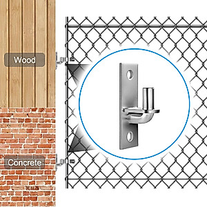 Wall Mount Gate Hinge, Gate Hinges Heavy Duty, 2 Pack Chain Link Fence Gate Hinges, Wall Mount Gate Hinges with 5/8 Hinge Pin (Screws Not Included)