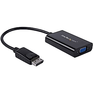 StarTech.com DisplayPort to VGA Adapter with Audio 1920x1200 DP to VGA Converter for Your VGA Monitor or Display (DP2VGAA)