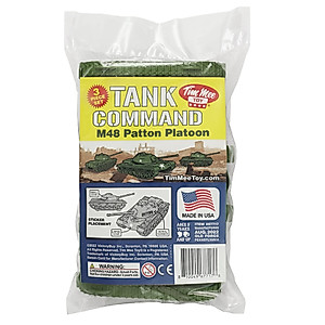 TimMee Toy Tanks for Plastic Army Men - OD Green WW2 3pc - Made in USA