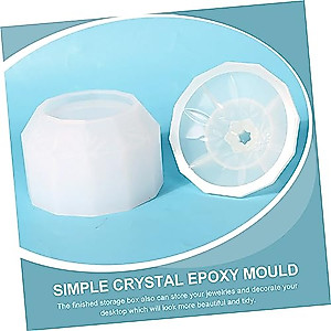 CORHAD 2 Pcs Box Storage Box Mold Jewelry Container Handmade Craft epoxy Jewelry epoxy Silicone jar Cosmetic Tabletop epoxy Storage Container Mold Crystal Silica Gel White Accessories