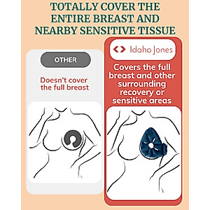 Breast Heating Pad & Cooling Gel Packs (x2) | Ice & Heat Therapy for Breastfeeding, Post Surgery Recovery, Mastectomy, Augmentation, Reduction | Hot & Cold