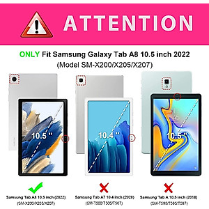 RTOBX Kids Case for Samsung Galaxy Tab A8 10.5 Inch 2022, Galaxy Tab A8 Case with Screen Protector, Shockproof Handle Stand Case for Samsung Galaxy Tab A8 10.5” 2022 (SM-X200/SM-X205/SM-X207), Pink