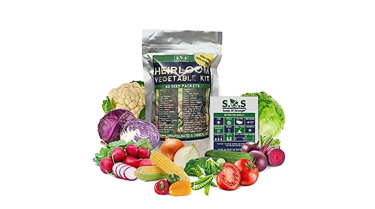 40 Variety Pack Non-GMO Heirloom Vegetable Seeds
