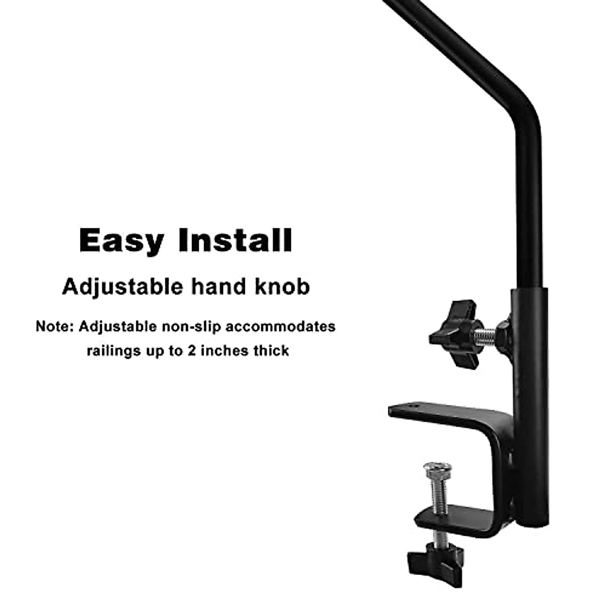 MIXXIDEA Heavy Duty Deck Rail Pole Deck Hook, Extensible and Adjustable Deck Hook for Hanging Bird Feeder, Plants, Suet Baskets,Wind Chimes,Lanterns