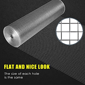 GoldPeak Hardware Cloth 1/2 inch 24in. x 50ft. 19 Gauge - Hardware Mesh & Wire Cloth Snake Fencing Welded Wire Fence Roll Gopher Barrier