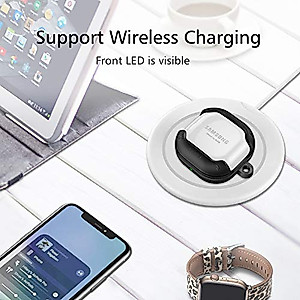 Fintie Silicone Case for Samsung Galaxy Buds 2 Pro (2022) / Galaxy Buds 2 (2021) / Galaxy Buds Pro (2021) / Galaxy Buds Live (2020), Shockproof Carrying Cover with Carabiner, No Need Adhesive (Black)