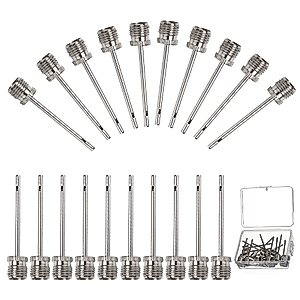 kiniza 20 Packs Air Pump Inflation Needles, Soccer Sports Ball Pump Needle Stainless Steel Basketball Inflating Pins Air Pump Needle for Balls Soccer Basketball Football Volleyball Rugby