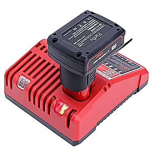 ELEFLY 2 Pack M12 6.0Ah Replacement for Milwaukee M12 12V Lithium Battery 48-11-2460 48-11-2411 48-11-2401 48-11-2402 48-11-2440, Compatible with Milwaukee 12-Volt M12 Cordless Tools