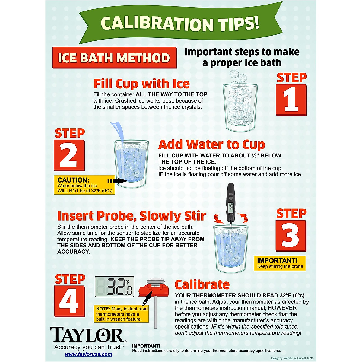 Taylor Instant Read Wired Probe Digital Meat Food Grill BBQ Cooking Kitchen Thermometer with Timer Alarm, Red