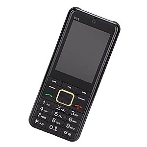 PUSOKEI 2G GSM Unlocked Button Phone,2.8in HD Screen Unlocked Seniors Cell Phone,Large Button Four SIM Cards Cellphone for Elderly and Kids,2000mAh Battery (Black)