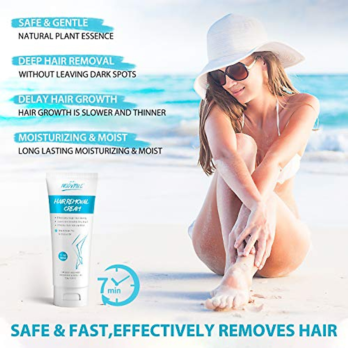 Aloe Hair Removal Cream & Hair Inhibitor Spray Set For Men or Women Sensitive Formula Bikini Remove Cream Painless Hair Remover Moisturizing For Body Arm Leg Armpit Gifts