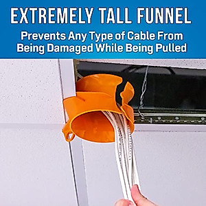 Jonard Tools CPF-215 Cable Funnel Drop Ceiling Protector, Orange