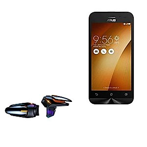 BoxWave Gaming Gear Compatible with ASUS ZenFone Go 4.5 - Touchscreen QuickTrigger Auto, Trigger Buttons Autofire Gaming Mobile FPS - Jet Black