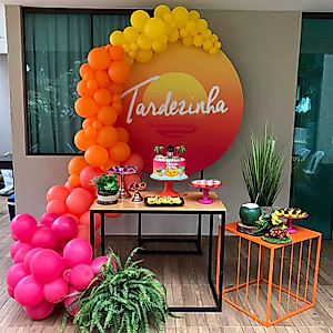 CACOLULU Hot Pink Balloons Garland - 120Pcs 18+12+10+5 Inch Pink balloons Different Sizes as Hawaiian Party Decorations, Pink Balloons Arch Kit as Flamingo Party Decorations, Balloons Pink Party Décor