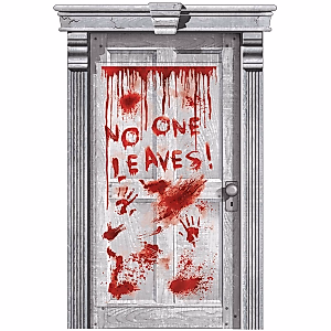 Asylum Dripping Blood Door Cover | Halloween Decoration