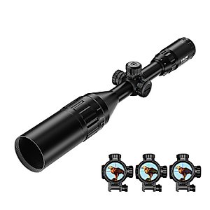 ESSLNB Airsoft Scope 3-9X50mm Red/Green/Blue Mil-dot Reticle Crosshair Rifle Scope with Sunshade Locking/Hold Zero Turrets and 2 Mount Rings