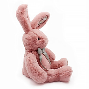 oitscute Faux-Fur 24" Cute Stuffed Animals Bunny Plush Toy for Girl,Baby,Kid (Pink)