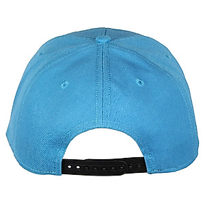 Sesame Street Cookie Monster Mens' Snapback Hat Adult Precurve Adjustable Cap | Perfect for Everyday Wear Blue