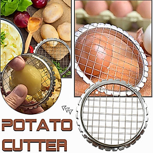 Totruning Egg Chopper for Hard Boiled Eggs - Egg Salad Choppers Stainless Steel Egg Slicer - Manual Egg Dicer Kitchen Tool for Egg Salad (A)
