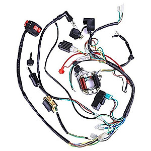 LEIMO KPARTS Complete Electrics Stator Coil CDI Wiring Harness for 4 Stroke ATV KLX 50cc 70cc 110cc 125cc-ATV Wiring Harness