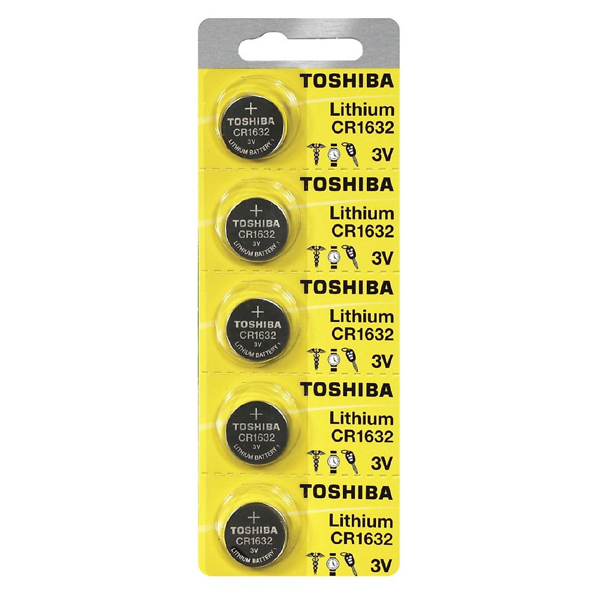 TOSHIBA CR1632 3 Volt Lithium Coin Battery (5 Batteries)