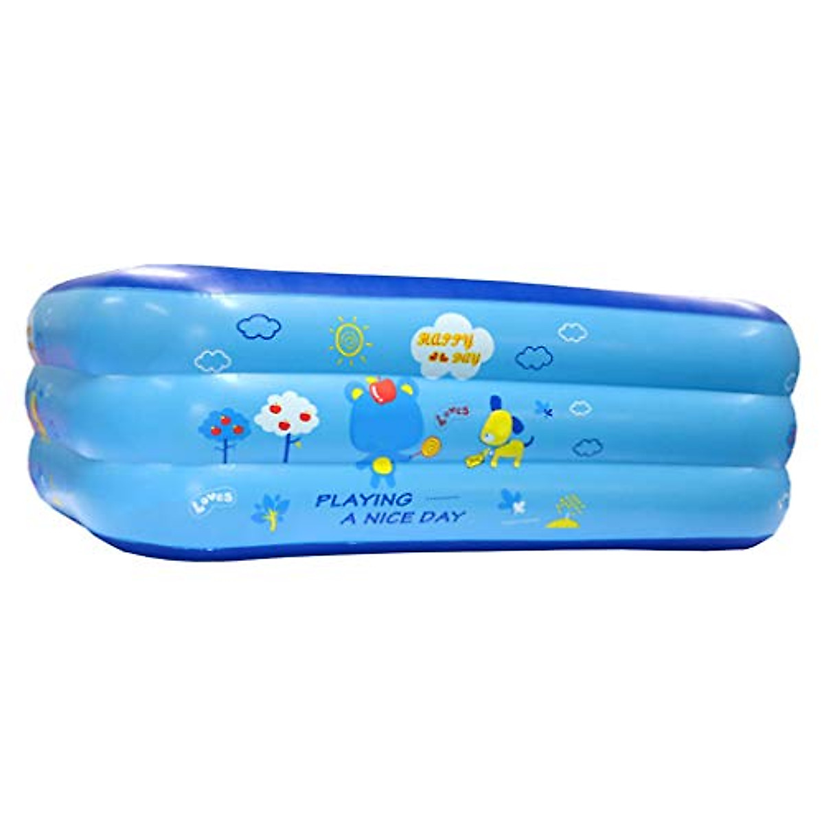 iHPH7 Family Inflatable Swimming Pool for Toddlers,Kids,Adults,Kiddie,Ocean Scene Rectangular Above Ground Garden Backyard Outdoor Summer Water Party Multiple Size Options S