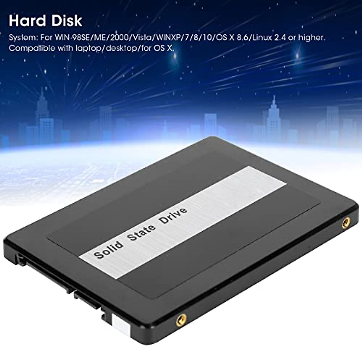Gaeirt Solid State Hard Disk, Stable Solid State Drive Music Storage Professional Portable Compact for Men Women for Laptop Desktop Computer(#3)
